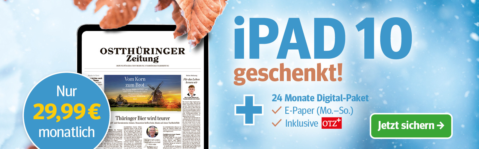 OTZ Aboshop - jetzt das passende Angebot wählen